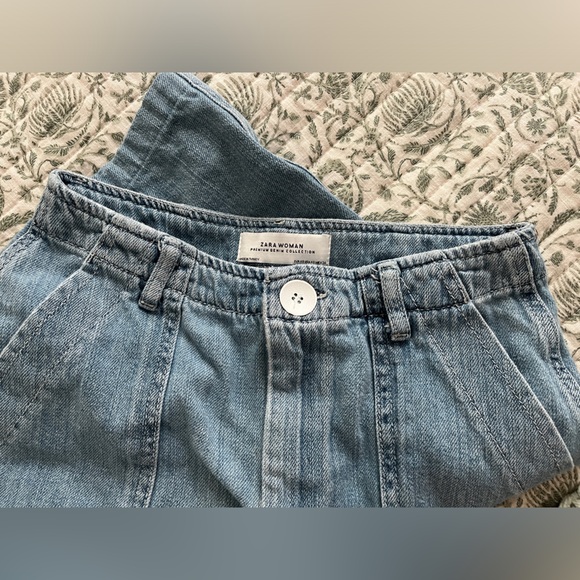 Zara | Skirts | Zara Premium Denim Collection Skirt | Poshmark